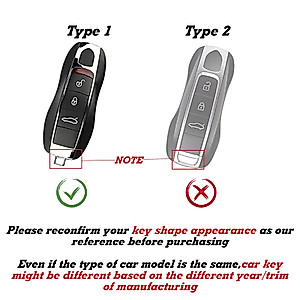 Xotic Tech White Smart Remote Key Fob Protector Cover Shell Case Holder Compatible with Porsche Boxster Cayenne Panamera Cayman Macan Carrera 911 991 918 Spyder(Fits 3 Button)