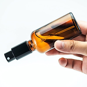 Yizhao Blue Glass Spray Bottles 2oz, with Small Fine Mist Spray, Metal Cap, Refillable for Essential Oil,Travel,Cleaning,Perfume,Aromatherapy,Makeup – 12 Pcs