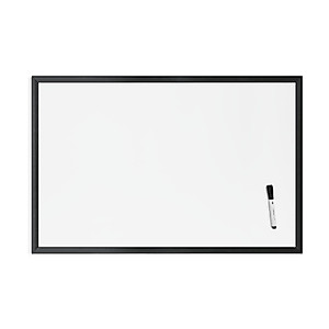 U Brands Magnetic Dry Erase Board, 23 x 35 Inches, Black Wood Frame (311U00-01)