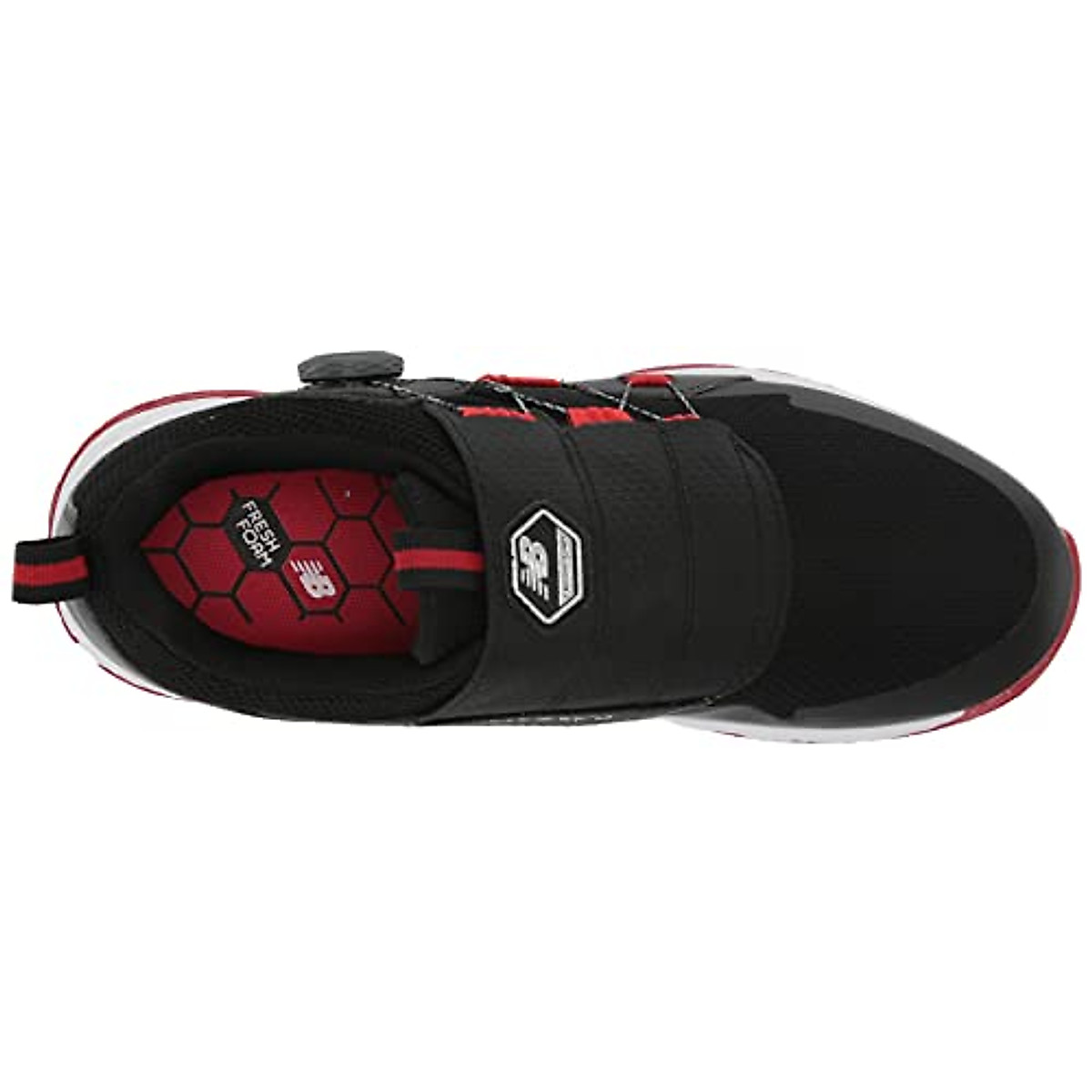 New Balance Men's Fresh Foam PaceSL BOA Golf Shoe, Black/Red, 12