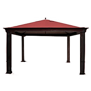 Garden Winds Replacement Canopy Top Cover for Tiverton Series 3 Gazebo - Riplock 350 - Cinnabar