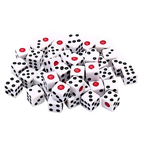 MONLEYTA 100 Pieces 8mm Acrylic Dice Gaming Dice Standard Six Sided Decider Board Game Dice Black