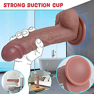 Sex Toys Dildo Realistic Silicone Dildo, Safety Material for Clitoral Vagina and Anal Stimulation with Strong Suction Cups, Sex Adult Toys for Women and Couple 7.8 Inch
