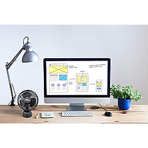 HUNTER Personal Retro USB Fan, 5" inch, Matte Black