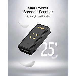 Inateck Barcode Scanner Bluetooth, 1D 2D QR Code Scanner Kabellos 2.4GHz, Portable Wireless Barcode-Scanner Laser, Mini Handscanner with APP and SDK, BCST-46