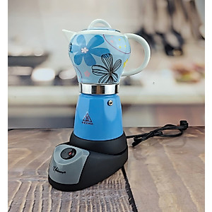 6 Cup Uniware Professional Electric Espresso/Moka Coffee Maker (Blue)
