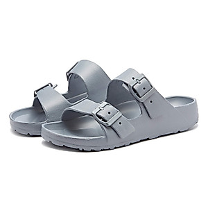 Weestep Essential Lightweight Double Buckle Slip-on Flat Adjustable Women's Men's Sandals