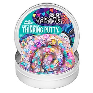 Crazy Aaron's Thinking Putty® - Party Animals - Hide Inside Sensory Putty for Kids and Adults in a 4" Tin - Creative and Endless Fun, Stress Relief Therapy Toys, Never Dries Out - Made in USA