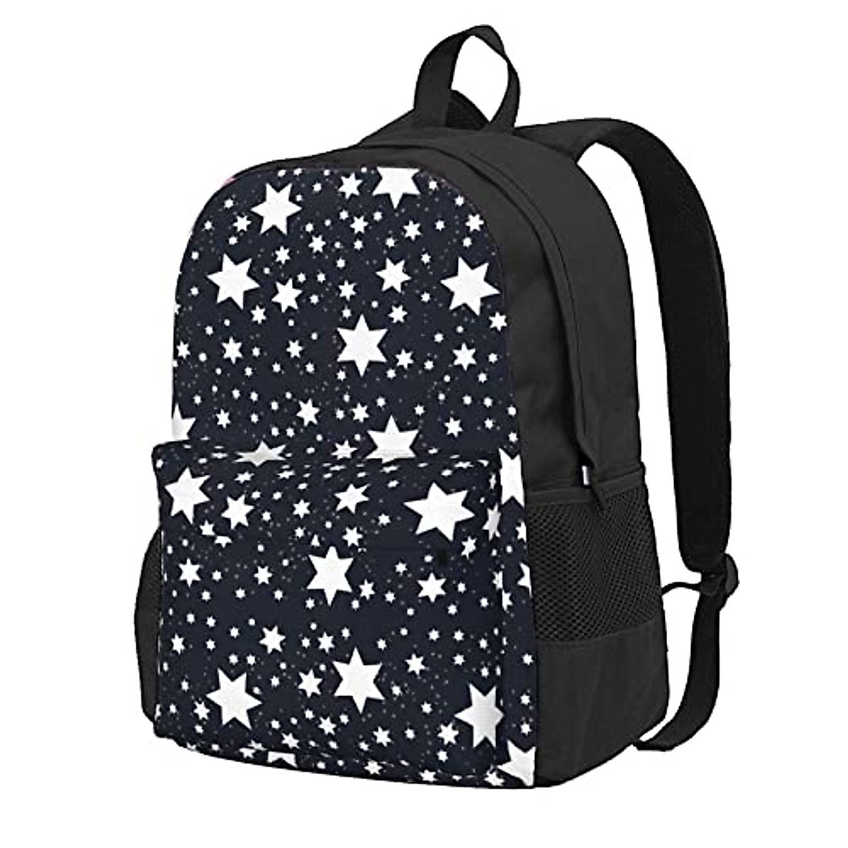 srufqsi Sun Moon And Stars Blue Black Sky Backpack Adjustable Shoulder Straps Bookbag Laptop Daypack For Office Library Shopping Climbing Yoga Beach