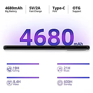 Unlocked Phones, Blackview A80 Plus Unlocked Cell Phones, 4GB+64GB/SD 128GB Expandable Android Phone, 4G Dual SIM Unlocked Smartphone, 6.5"HD Screen+4680mAh Battery,NFC,OTG,Face ID/Fingerprint Unlock