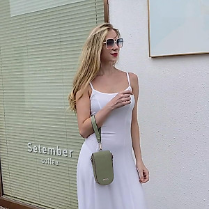 Sunwel Fashion Trendy Cell Phone Bag 5 Card Slots Mini Crossbody Bag Phone Purse Detachable Wristlet for Women Girls