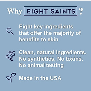 Eight Saints All In Eye Cream, Natural and Organic Anti Aging Under Eye Cream to Reduce Puffiness, Wrinkles, and Under Eye Bags, Dark Circles Under Eye Treatment.5 Ounce