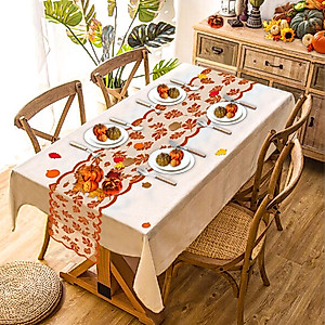 Fall Table Runner Decor 13 x 72 Inch Maple Leaves Lace Table Runner - Fall Decorations for Home Party Wedding Gifts, Harvest Autumn Decor for Dining Table Friendsgiving Thanksgiving Table Decorations