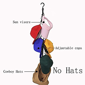 New extension Closet Hanging Hat Organizer Hanging Hat Keeper Closet Hook Cap Holder Hat Rope Rack with Clips (1 Pcs)