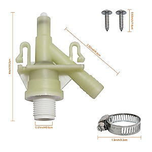 Byenins New Durable Plastic Water Valve Kit 385311641 for 300 310 320 series - for Sealand marine toilet replacement