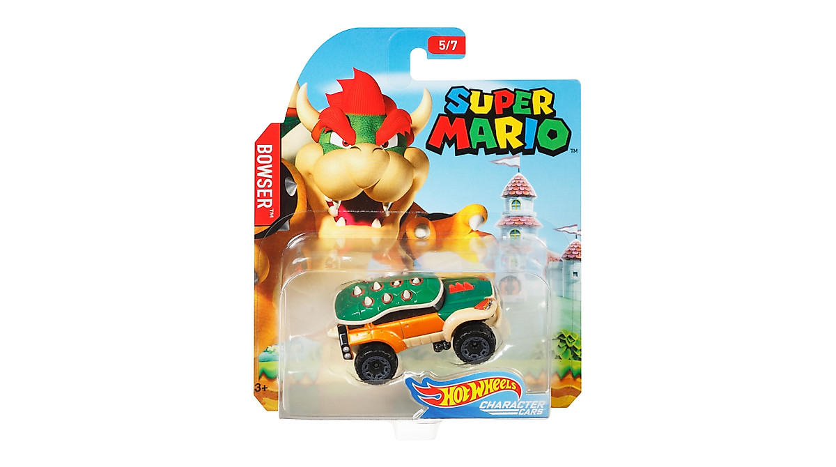Hot Wheels Bowser Super Mario Car - Collectible 1:64 Scale Vehicle