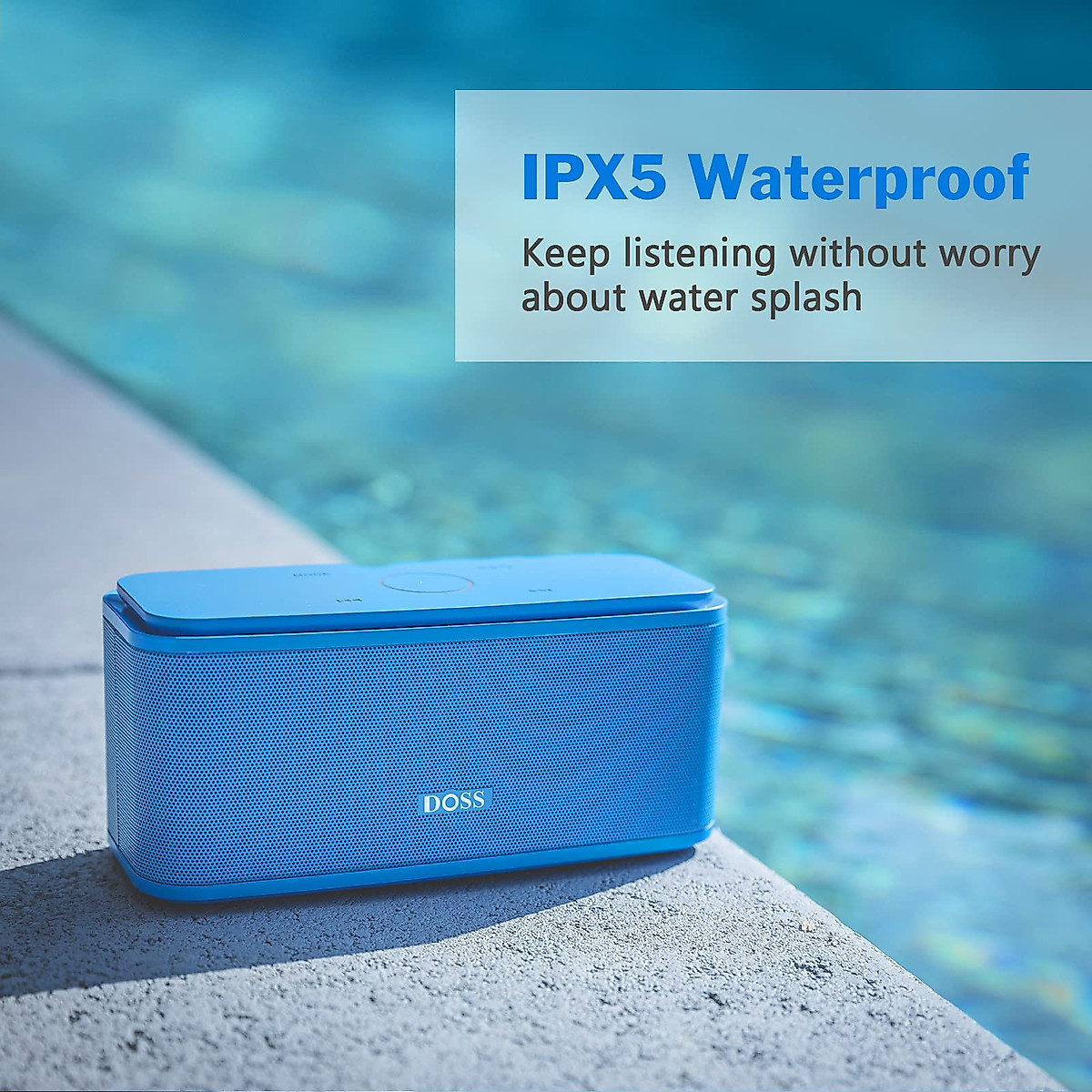 DOSS Bluetooth Speaker, SoundBox Touch Portable Wireless Bluetooth Speaker with 12W HD Sound & Bass, IPX5 Waterproof, 20H Playtime, Touchpad Control, H&sfree, Speaker for Home,Outdoor,Travel Purple