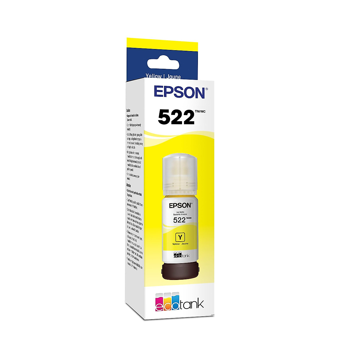EPSON T522 EcoTank Ink Ultra-high Capacity Bottle Yellow (T522420-S) for Select Epson EcoTank Printers