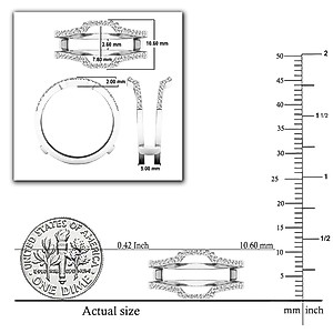 Dazzlingrock Collection Round White Diamond Anniversary Enhancer Ring for Women (0.75 ctw) in 10K White Gold Size 7