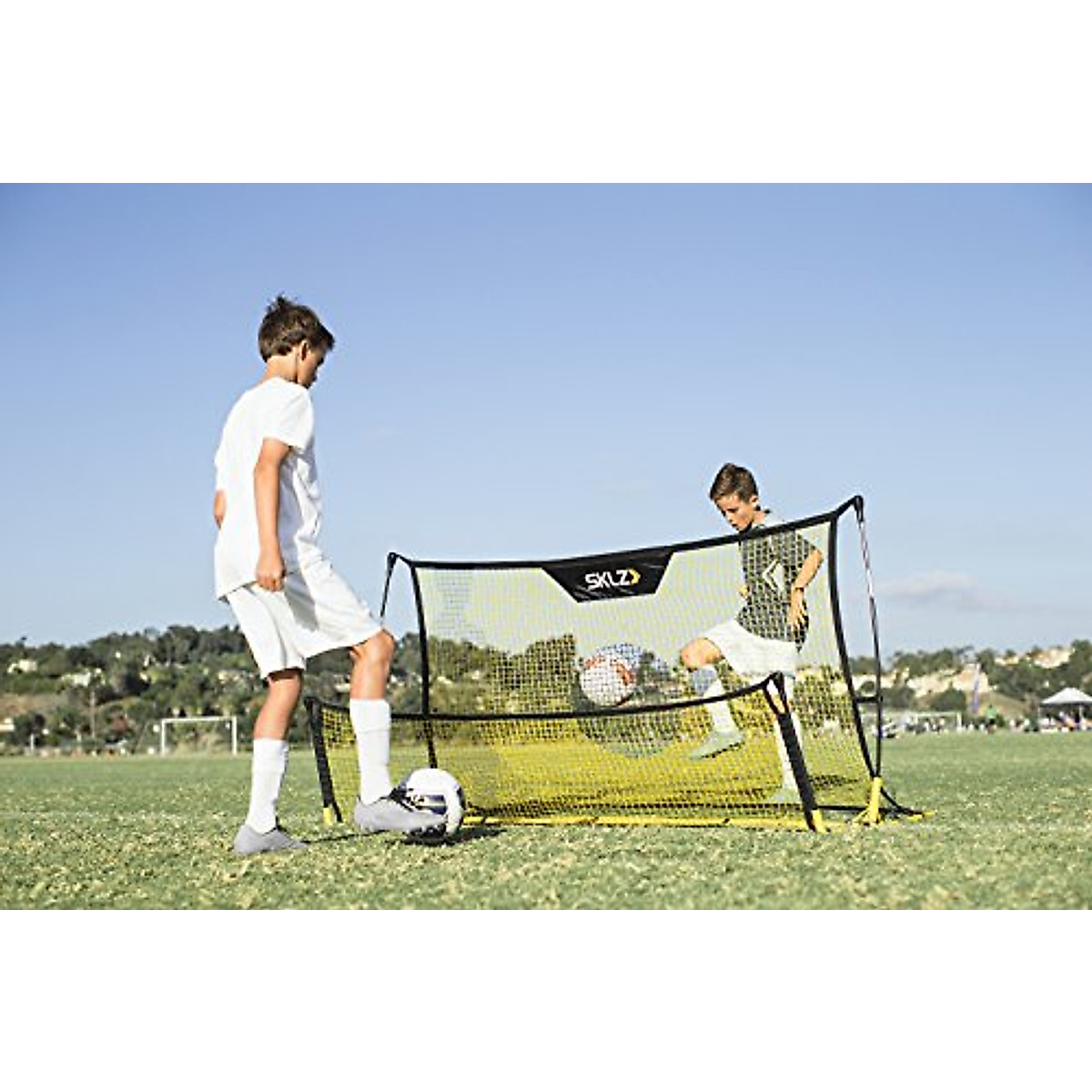 SKLZ Quickster Soccer Trainer Portable Soccer Rebounder Net for Volley, Passing, and Solo Training