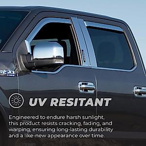 Putco 480137 Element Chrome Window Visor - Set of 4