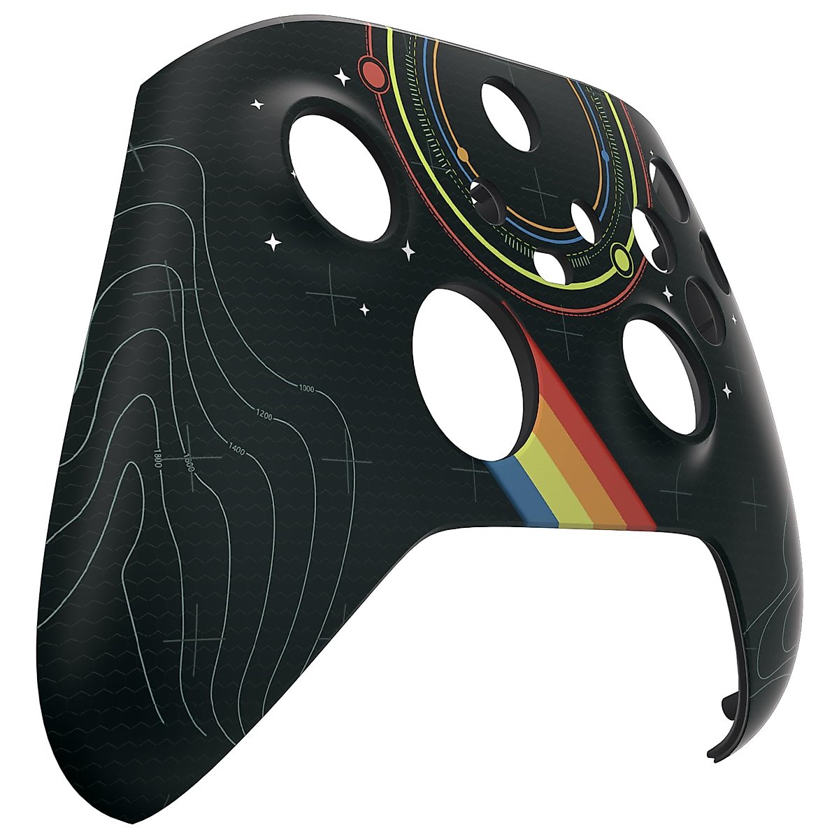 eXtremeRate Custom Shell for Xbox Series X & S Controller - Revitalize Your Controller - Stars Explorer Replacement Cover Front Housing Cover for Xbox Core Controller Wireless [Control NOT Included]