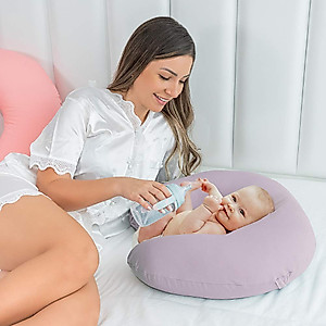 NiSleep Nursing Pillow with 2 Covers, Feeding Pillows for Breastfeeding, Baby Nursing Pillow, Machine Washable