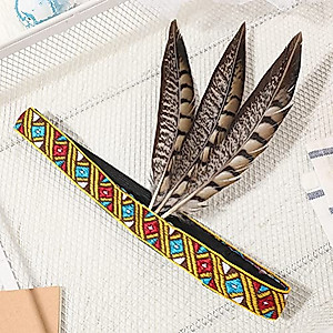 Amosfun Indian headdress headband for native American costume- Indian Halloween costume adult headband- Headpiece Fashion Elegant Flapper Headband- Hair Decoration