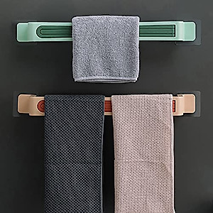 90° Rotating Towel Bar Hand Towel Holder Wall Mounted Storage Shelf Towel Ladder for Bathroom Kitchen Waterproof Towel Bar Holder Rack Adhesive Bathroom Replacement Bath Shelf Small Wall