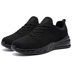 LARNMERN Womens Slip On Shoes Work Non Slip Sneakers Walking Water Resistant Zapatillas Zapatos Trabajo Food Service Chef Kitchen(Light Black,10)