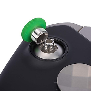 8 in 1 Metal Thumbsticks Joysticks Replacement, Swap Magnetic Analogue Stick Grips Buttons Parts with Repair Kit Accessories Compatible with Xbox one Elite Series 1/ PS4(Green)