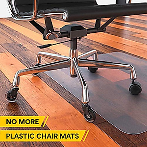 Office Chair Wheels for IKEA Chairs ONLY | Soft Rubber Computer Chair Caster Wheels Protect Your Hardwood Floors Better Than Any Office Chair Mat, Set of 5 Desk Chair Wheels, No Scratching or Marking.