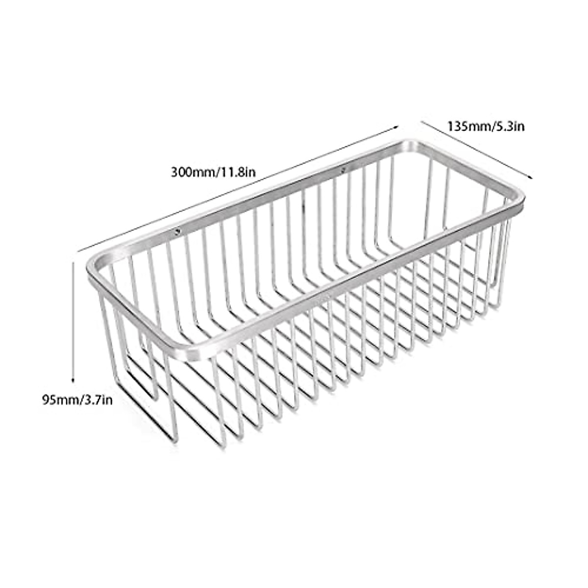 BKDFD Stainless Steel Shower Basket Wall Mounted Kichen Bathroom Shower Shelf Shampoo Holder Toiletries Organizer floating shelf