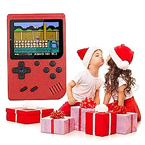 RFiotasy Retro Game Machine Handheld Game Console with 400 Classical FC Game Console Support for Connecting TV Gift Birthday for Kids and Adult (ZJ-red)