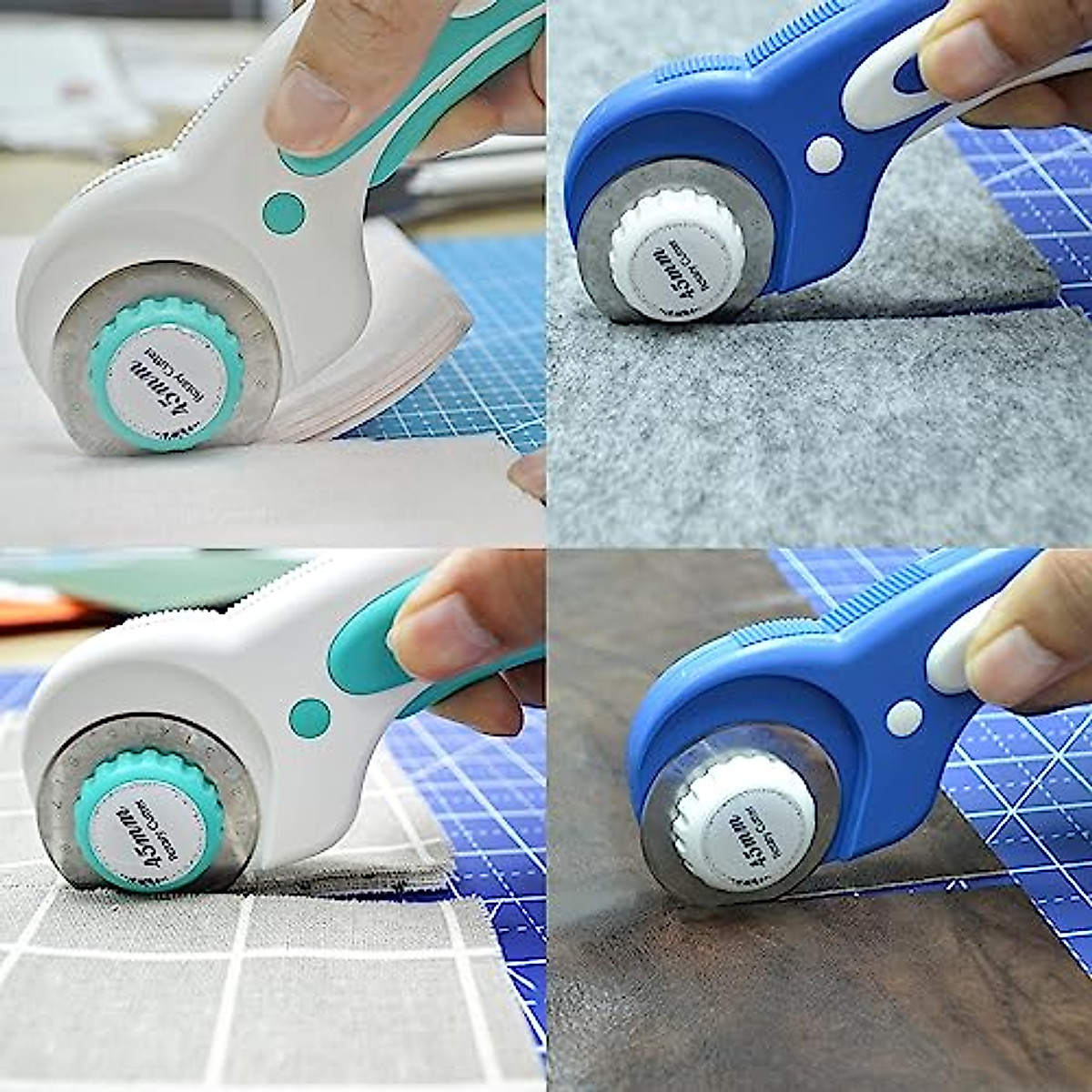 HEADLEY TOOLS 45mm Rotary Cutter Blades 10 Pack Fits Olfa, Fiskars, Replacement Rotary Blade for Arts Crafts Quilting Scrapbooking Sewing, Sharp and Durable