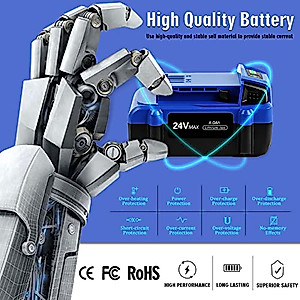 JIALIPOK 24V 6.0Ah Replacement for Kobalt 24V Max Battery KB624-03 KB524-03 KB424-03 KB224-03 KB124-03 0673802 Lithium Ion Cordless Tools Battery(2Pack) NOT for Snow Joe