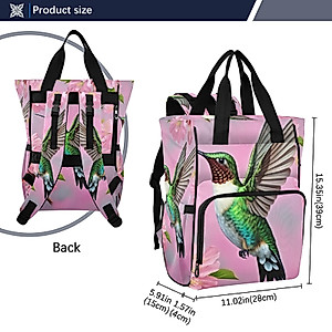 xigua Bird Hummingbird Diaper Bag Backpack Multi Function Baby Changing Bags Waterproof Large Capacity Travel Back Pack for Mom Dad