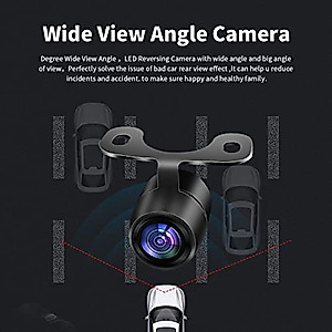 HD Wide Angle Automatic CMOS Car Rear Front Side View Reverse Backup Camera Rear Monitor Parking Assistance Camera Waterproof Universal Reverse Camera with 2 Installation Option for Cars