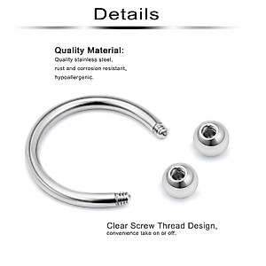 Ftovosyo 25pcs 16G Septum Jewelry Surgical Steel Nose Septum Ring Hoop Retainer Piercing Jewelry for Women Men Silver Rose Gold Black Rainbow