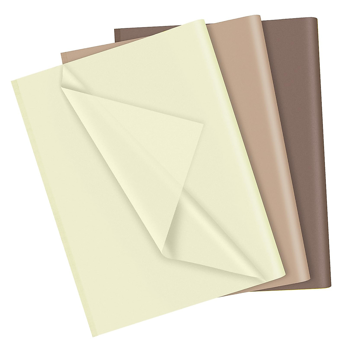 PLULON 90 Sheets Brown Tissue Paper Bulks, Gift Wrap Tissue Paper Sheets for Packaging Birthday Gift Wrapping Paper Birthday Wedding Construction Party Decorations