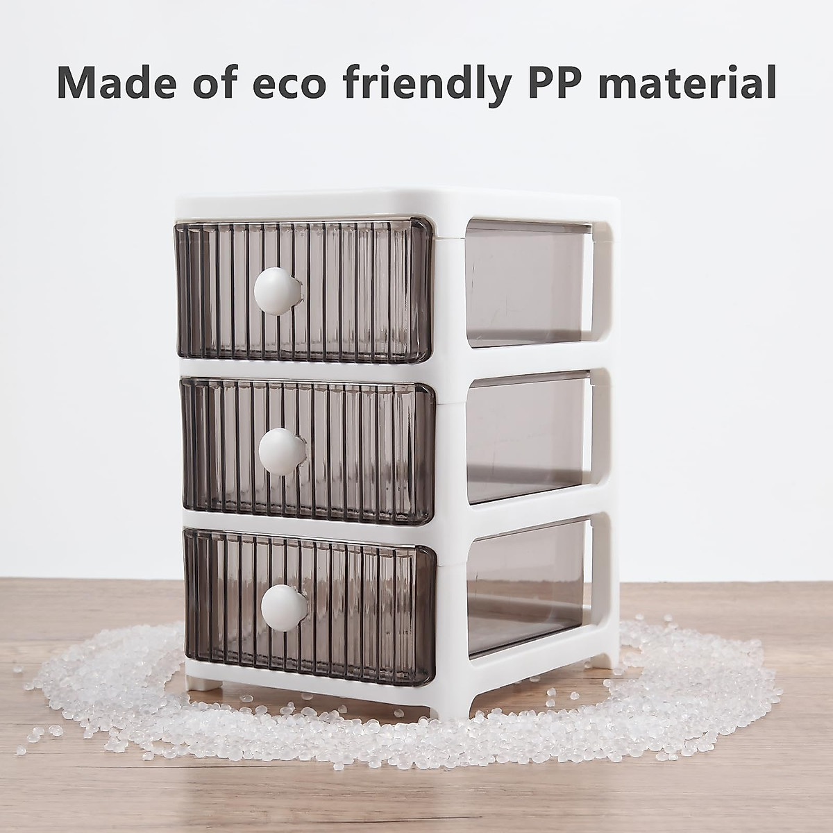 Cheayren 3 drawer plastic storage organizer with 3 Hard Plastic Drawers, Supplies for Your Dormitory, Office Supplies Organizer, Home Set, Every Storage Drawer Units Allow to Efficiently Organize