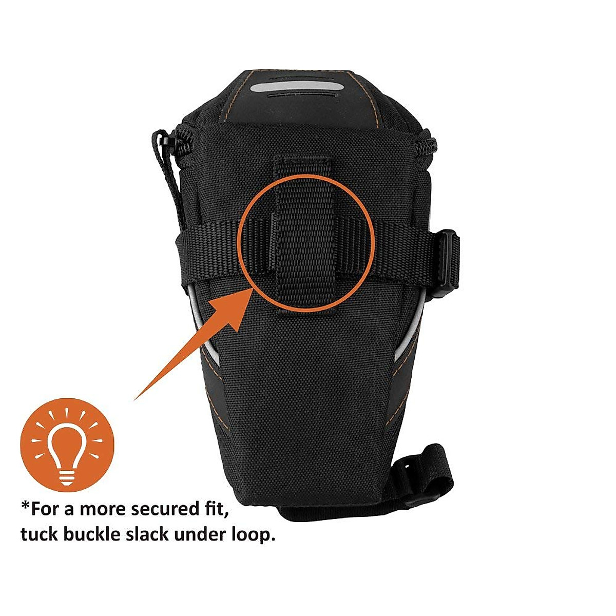 BV Large Bike Saddle Bag and Rechargeable Bike Light