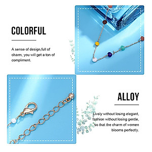 Cosydays Sexy Waist Chain Gold Colorful Beads Body Chain Beaded Belly chain Beach Bikini Chains Summer Body Chain Jewelry for Women and Girls