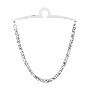 GWD Men for Tie chain Silver Golden Tie Clips Gift Box (Gold and silver A)