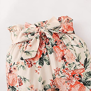 Mioglrie Newborn Baby Girl Clothes 3-6 Months Infant Girls Pink Romper Pants Headband 3PC Clothes Outfits Set