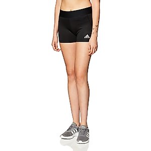 adidas Women's Alphaskin Volleyball 4-Inch Short Tights Black/White 2XL4