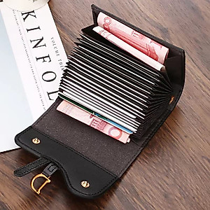 Fashion Wallets New Women Short PU Wallet Large Capacity Folding Wallet Coin Purse Card Holder Hasp Wallet Fashion Clutch Coin Purse Cardholder Fashion Quality Wallets (Color : A2 Black Wallet)