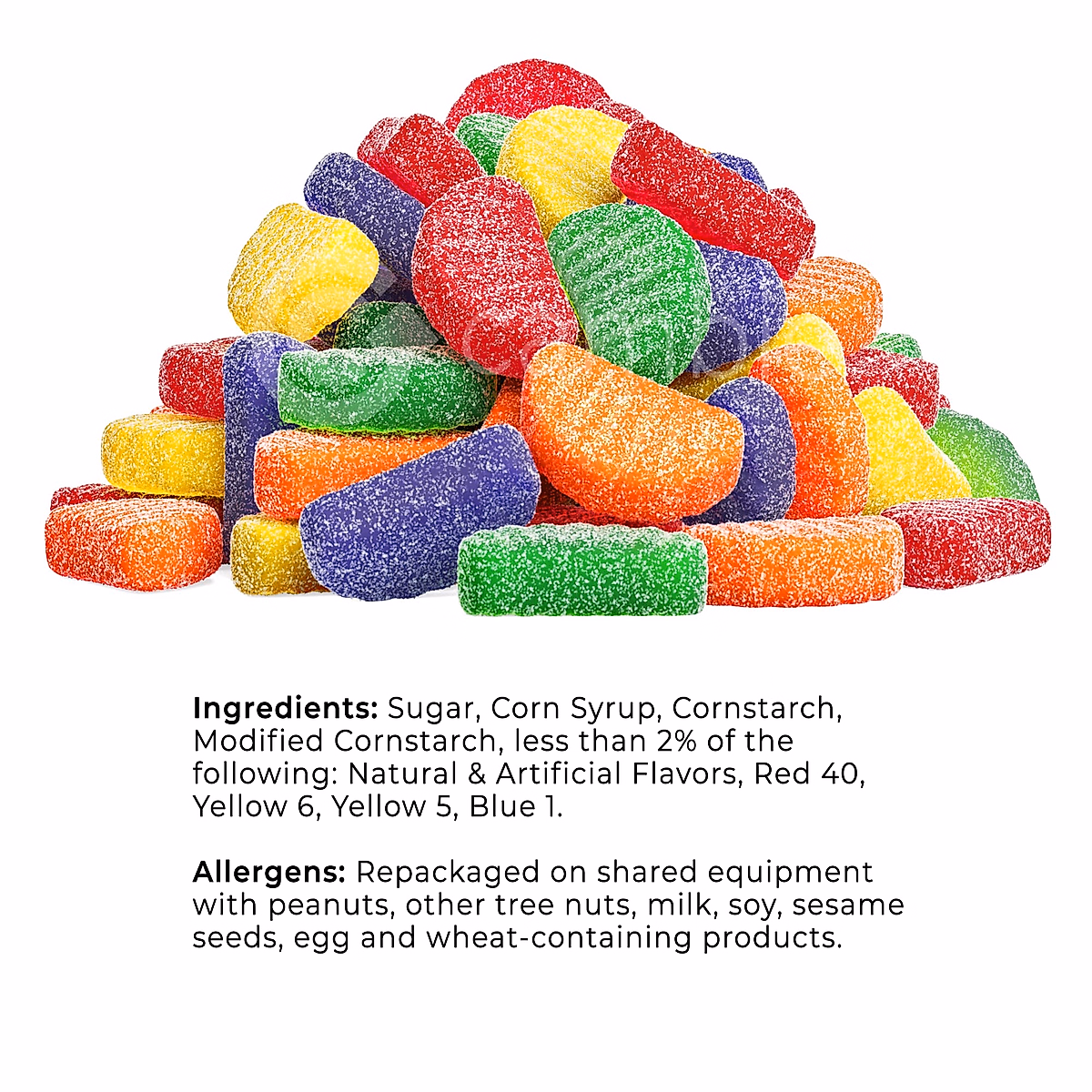 Assorted Fruit Slices Gummy Candy by Cambie | 2 lbs of Fruit Flavored Jellies | Bulk Assorted Fruit Slices Gummy Candy Packaged in a Resealable Pouch | 2 lb