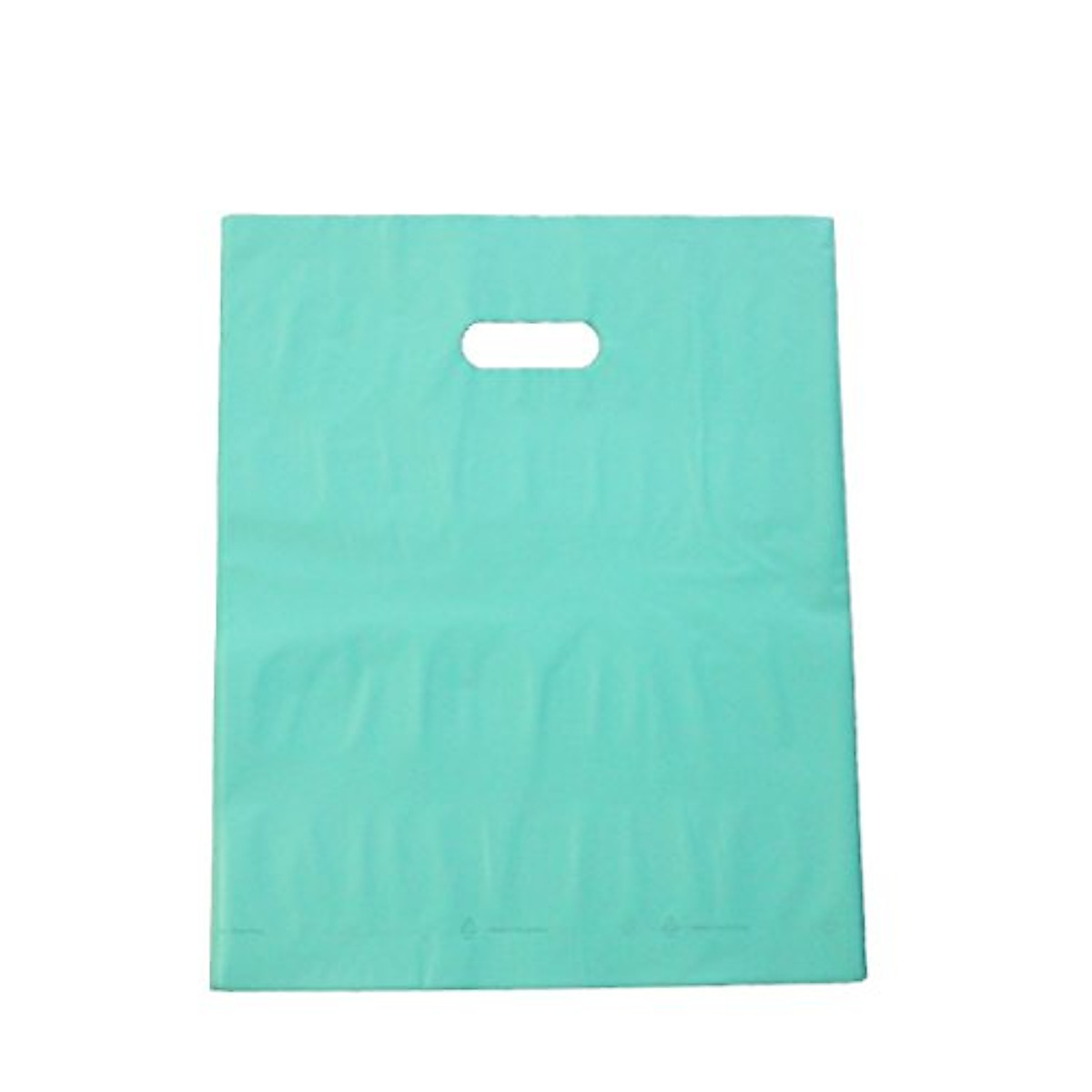 100pcs 12x15 2.5mil Extra Durable Merchandise bags Pick ur Color Die Cut Handle-Frosted finish-Anti-Stretch. For Retail, Party, Handouts and more by Best Choice (Aqua Blue)