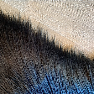 LAMBZY Faux Sheepskin Super Soft Hypoallergenic Silky Shag Rug for Living Room, Kids Room, Sofa (Sexto 6 Pelts 6'x6', Black)